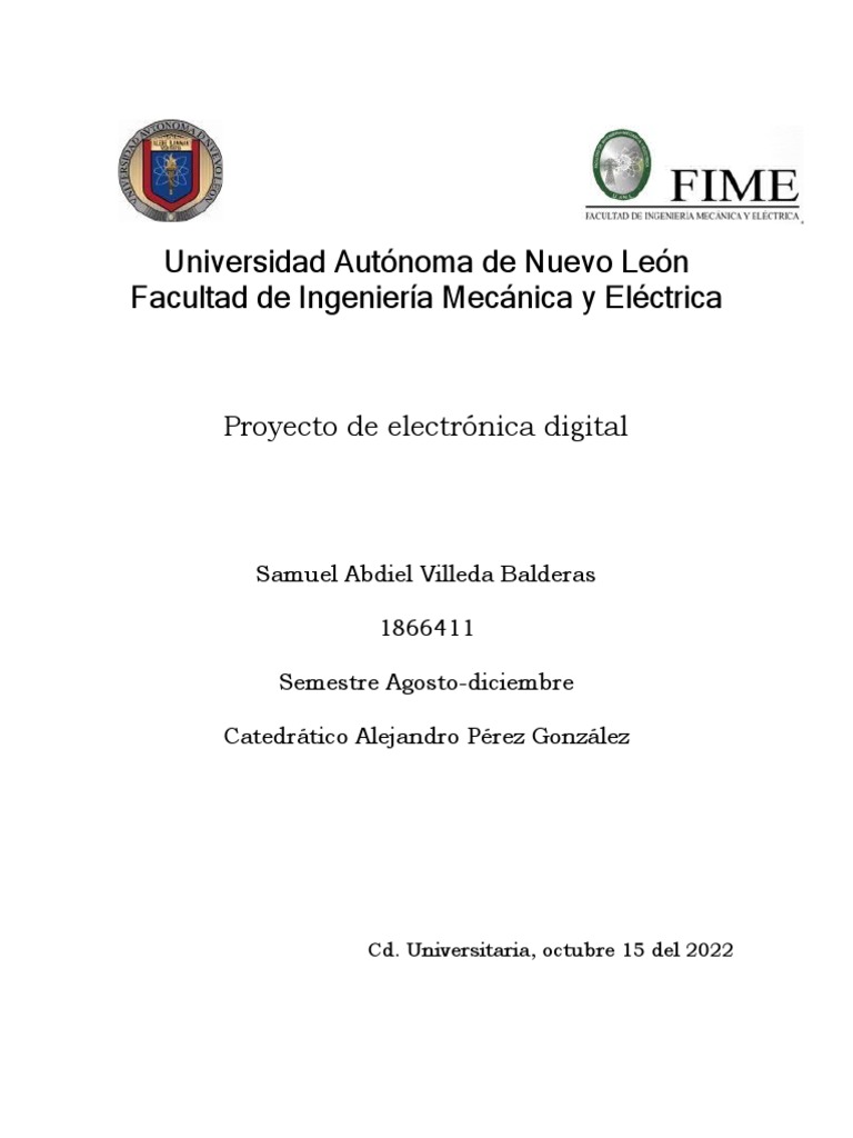 Proyecto de Alarma de Incendio | PDF | Diodo emisor de luz | Puerta lógica