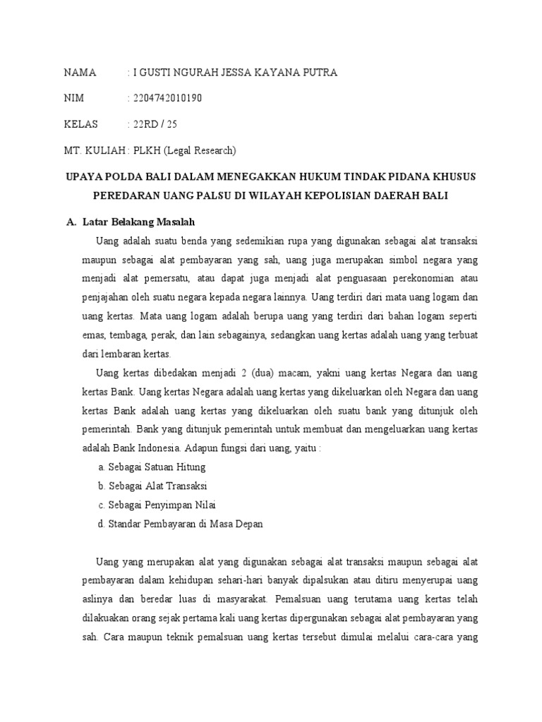 Tugas PLKH Jessa | PDF