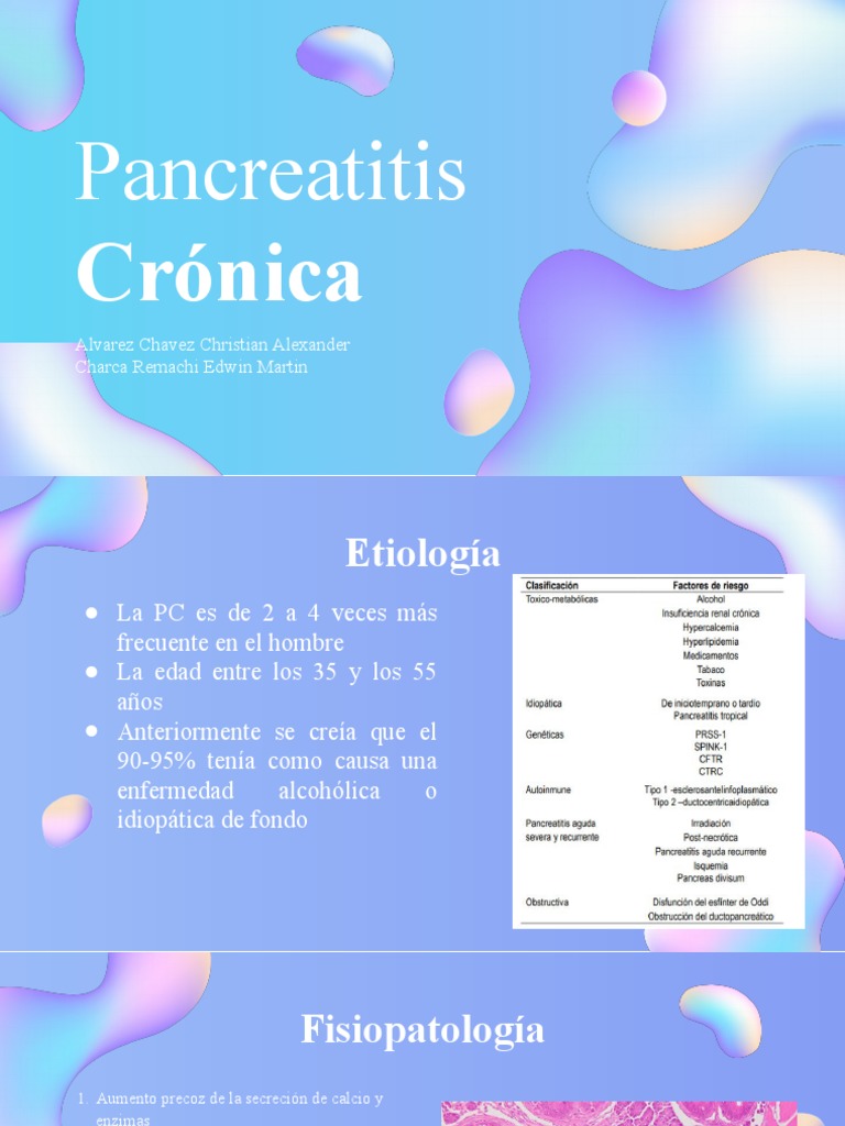 Pancreatitis Crónica | PDF | Especialidades Medicas | Enfermedades y trastornos