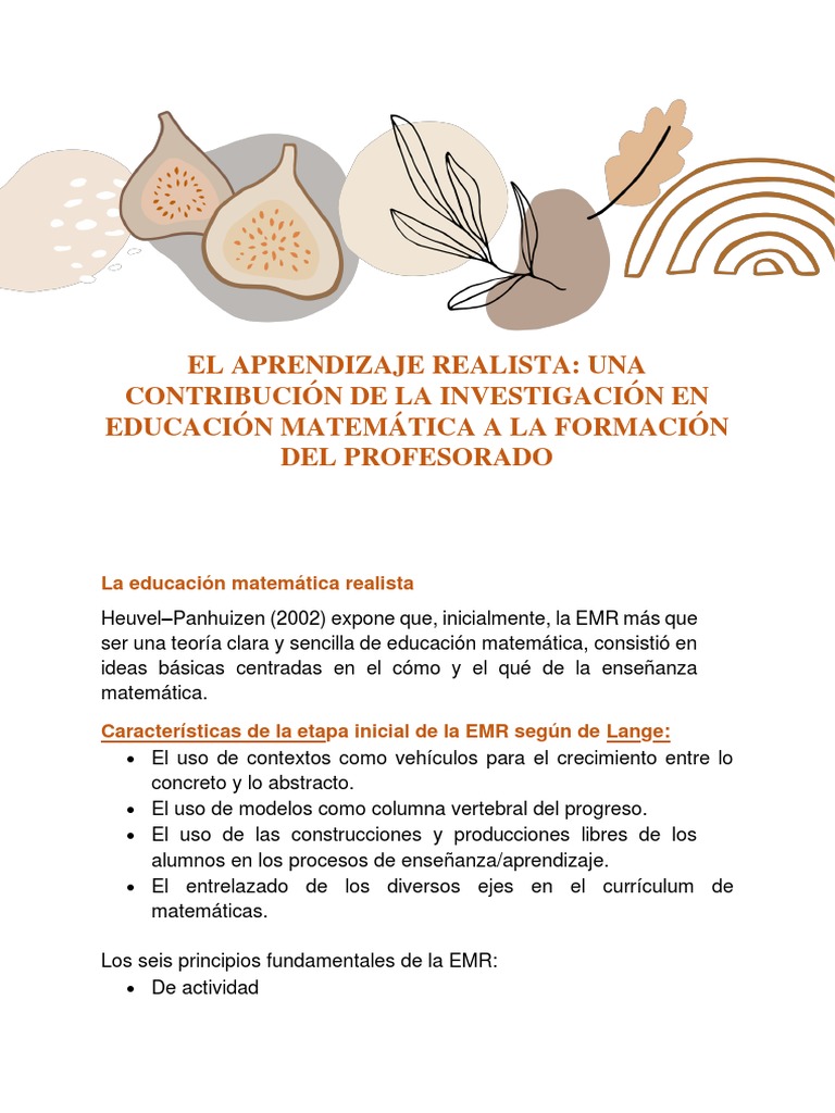 Aprendizaje Realista | PDF | Aprendizaje | Maestros