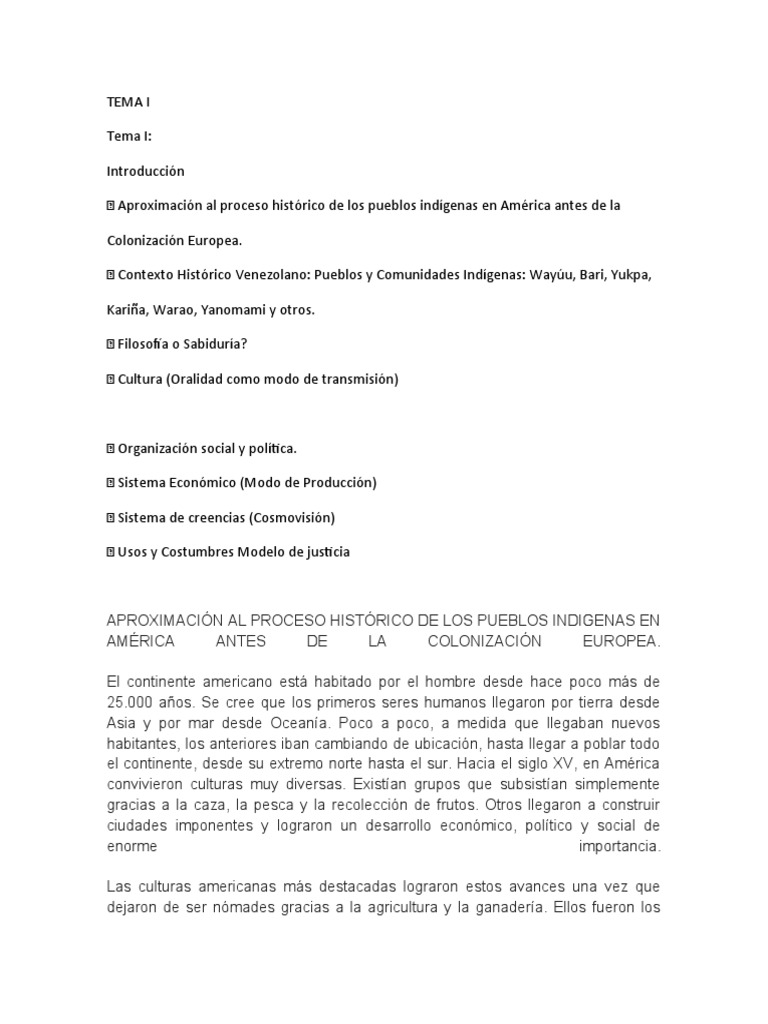 Resistencia y Cultura de los Timotocuicas | PDF | Venezuela | Pueblos ...