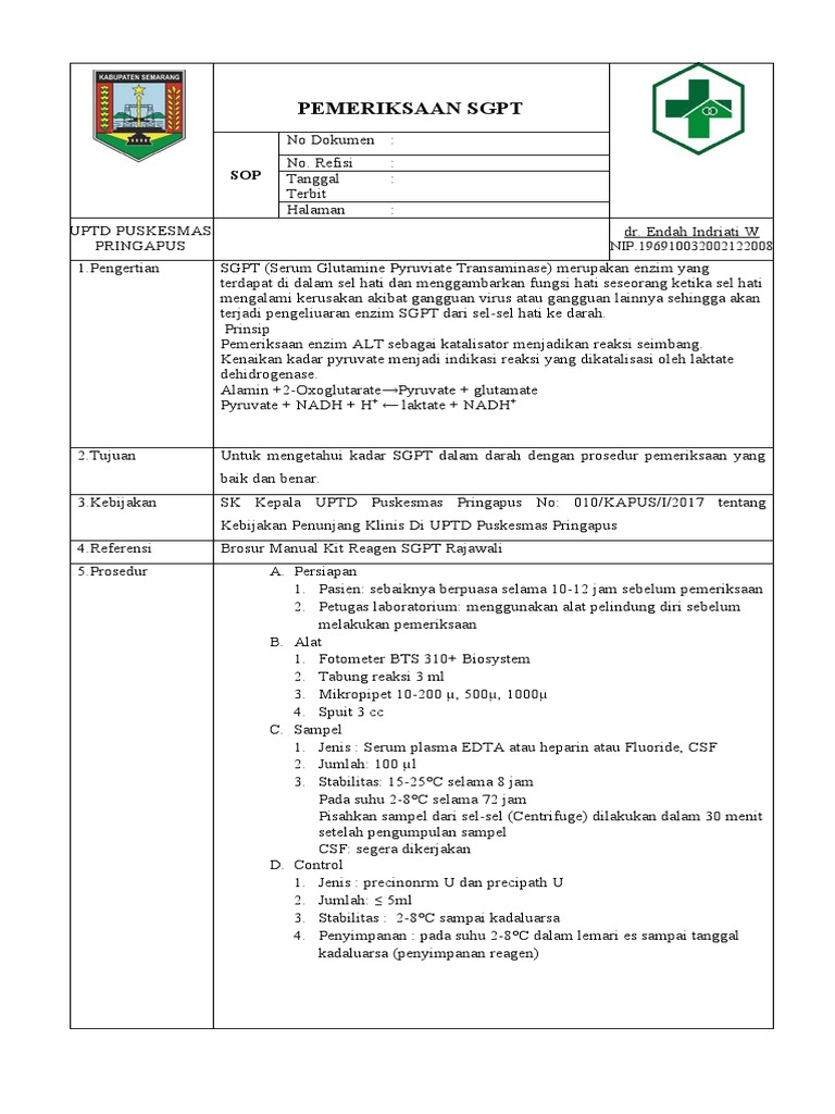 Pemeriksaan SGPT | PDF