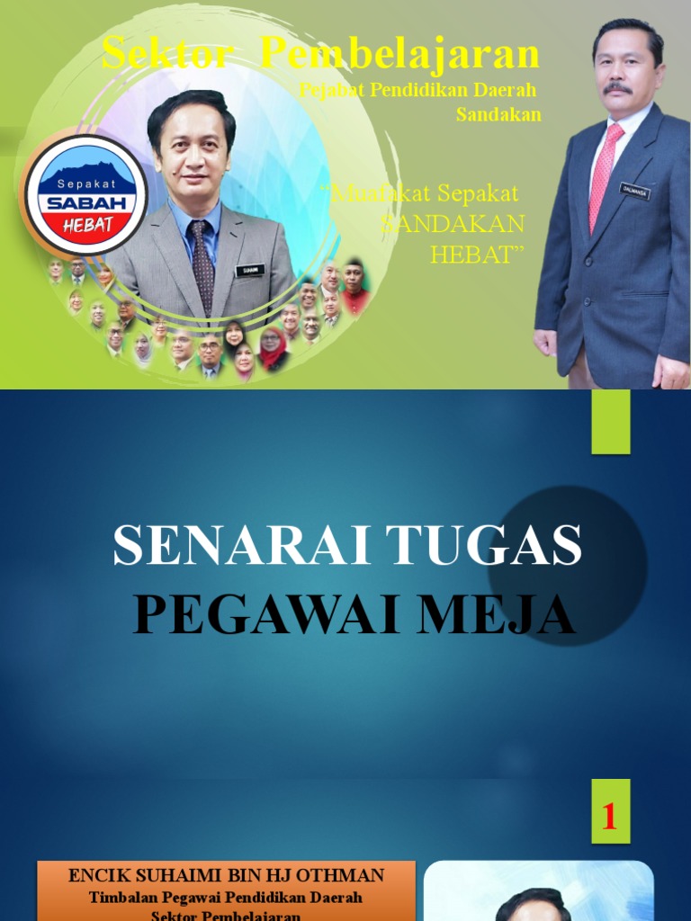 Senarai Tugas Pegawai Meja SPB | PDF