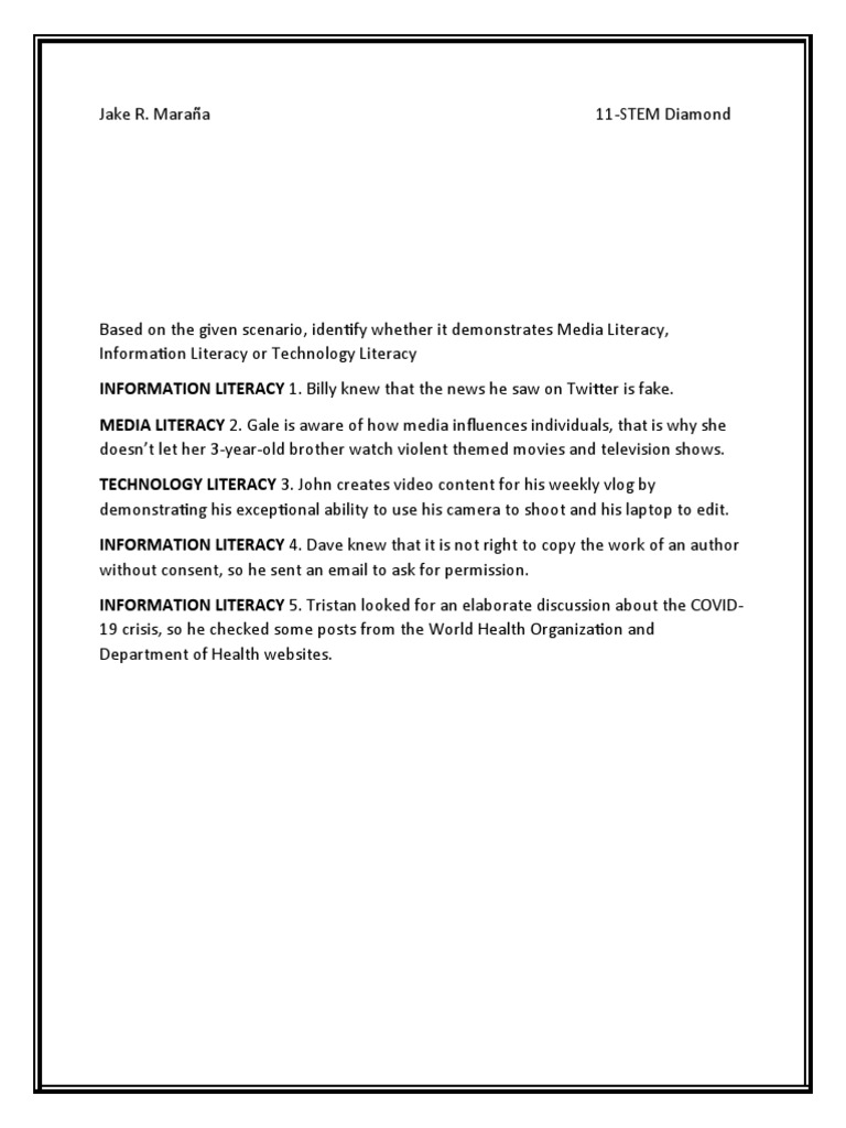 WEEK2_ONLINE_ACTIVITY | PDF | Mass Media | Literacy