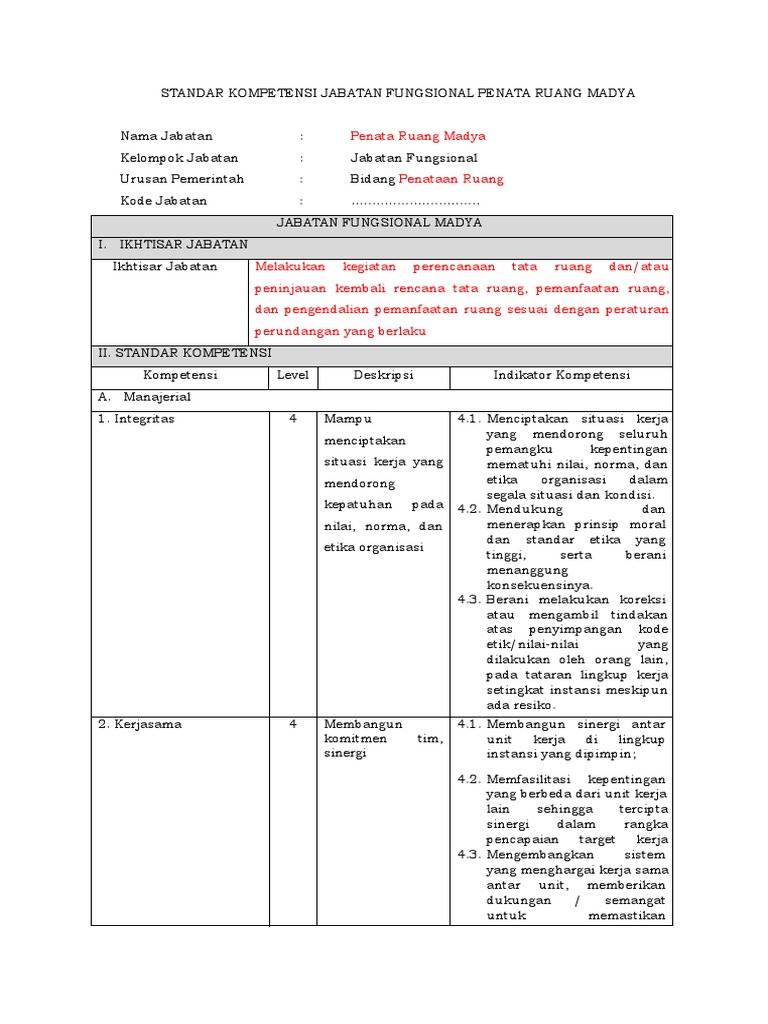 Contoh SKJ Fungsional | PDF