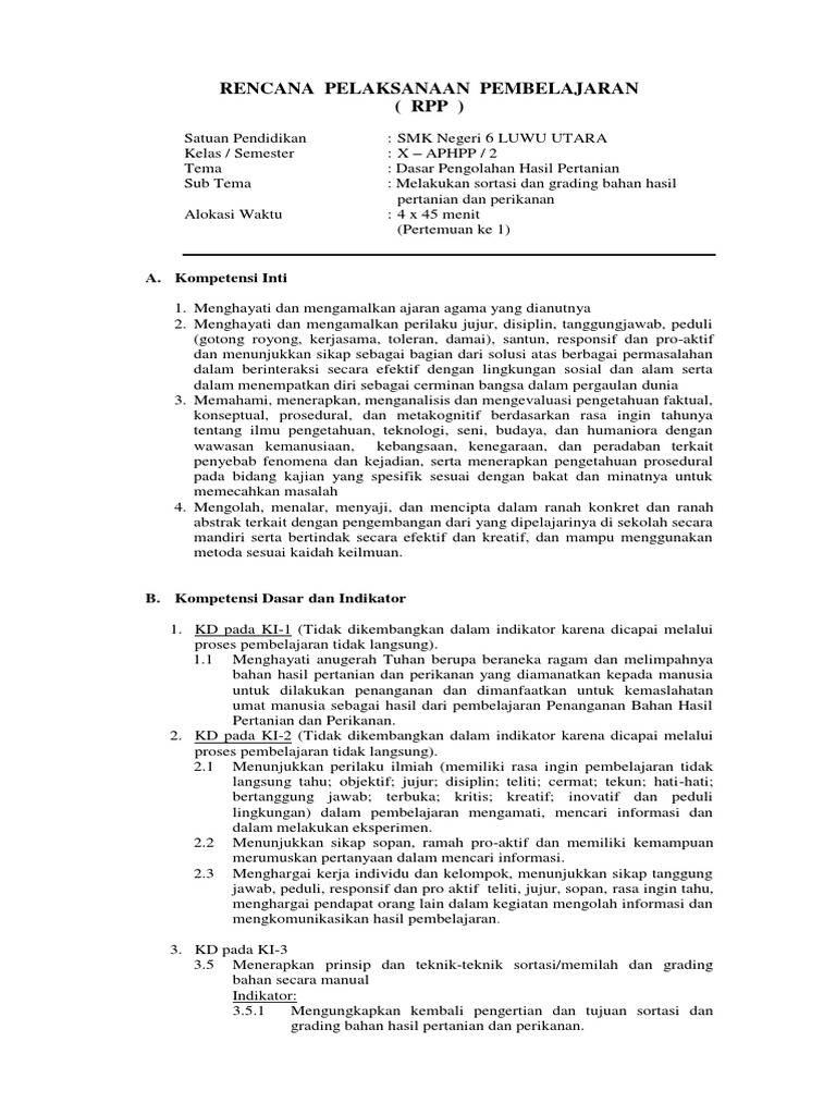 Sortasi Dan Grading Bahan Hasil Pertanian | PDF
