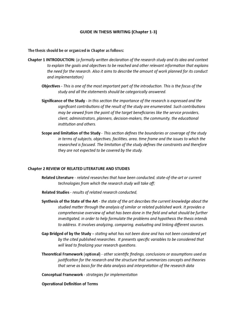 Guide in Thesis Writing Chapter 1 3 | PDF | Science | Methodology