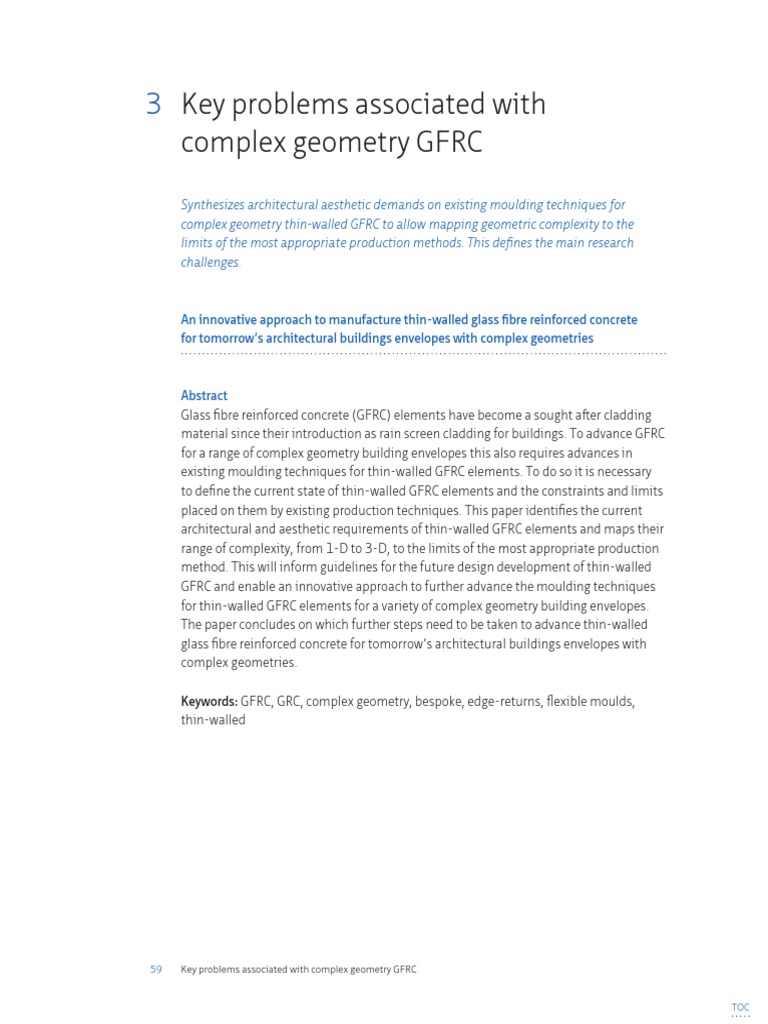 001 - Key Problems Associated With Complex Geometry GFRC | PDF ...