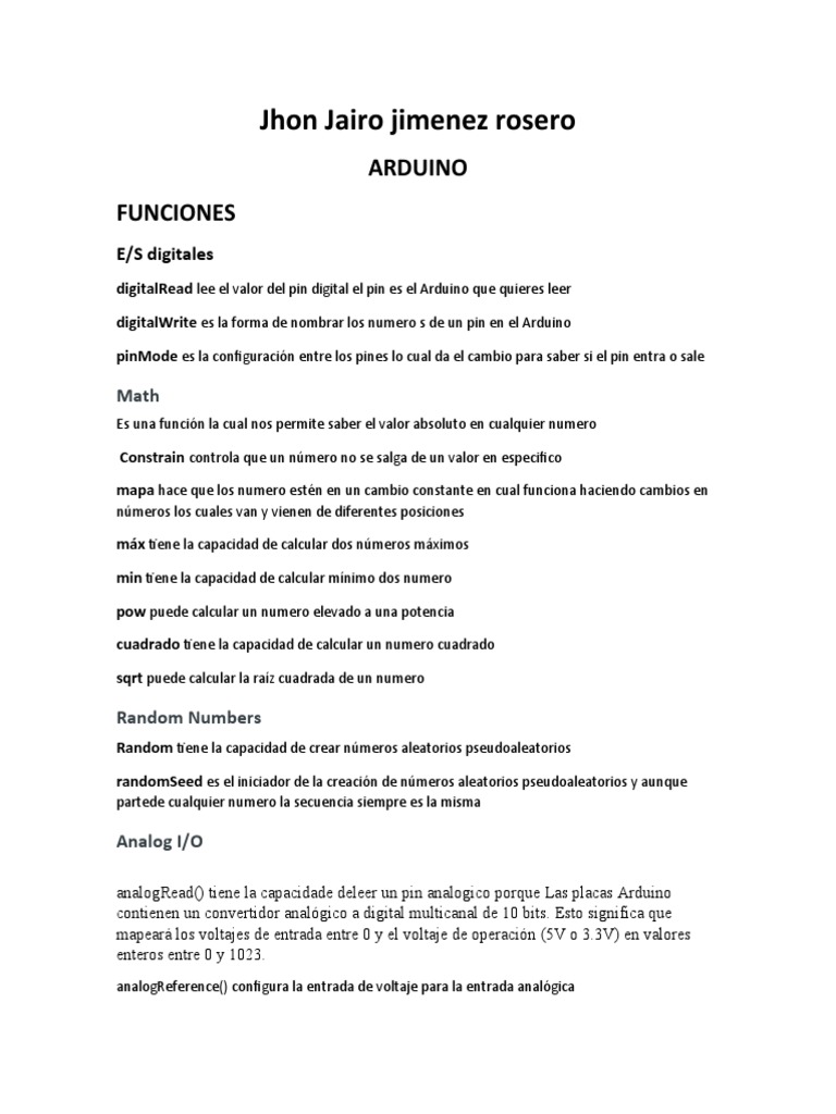 Trabajo de Arduino | PDF | Poco | Byte