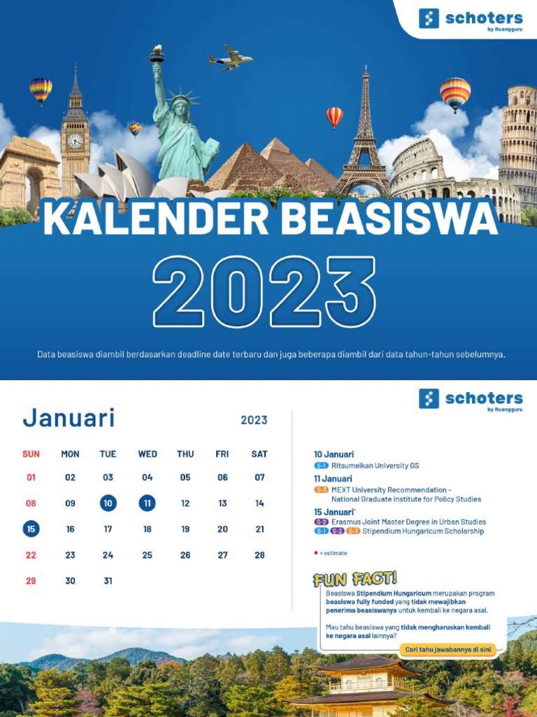 Kalender Beasiswa 2023 | PDF
