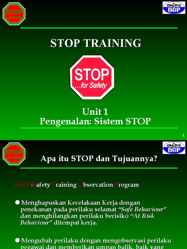 Program STOP untuk Keselamatan Kerja | PDF | Teknologi & Rekayasa