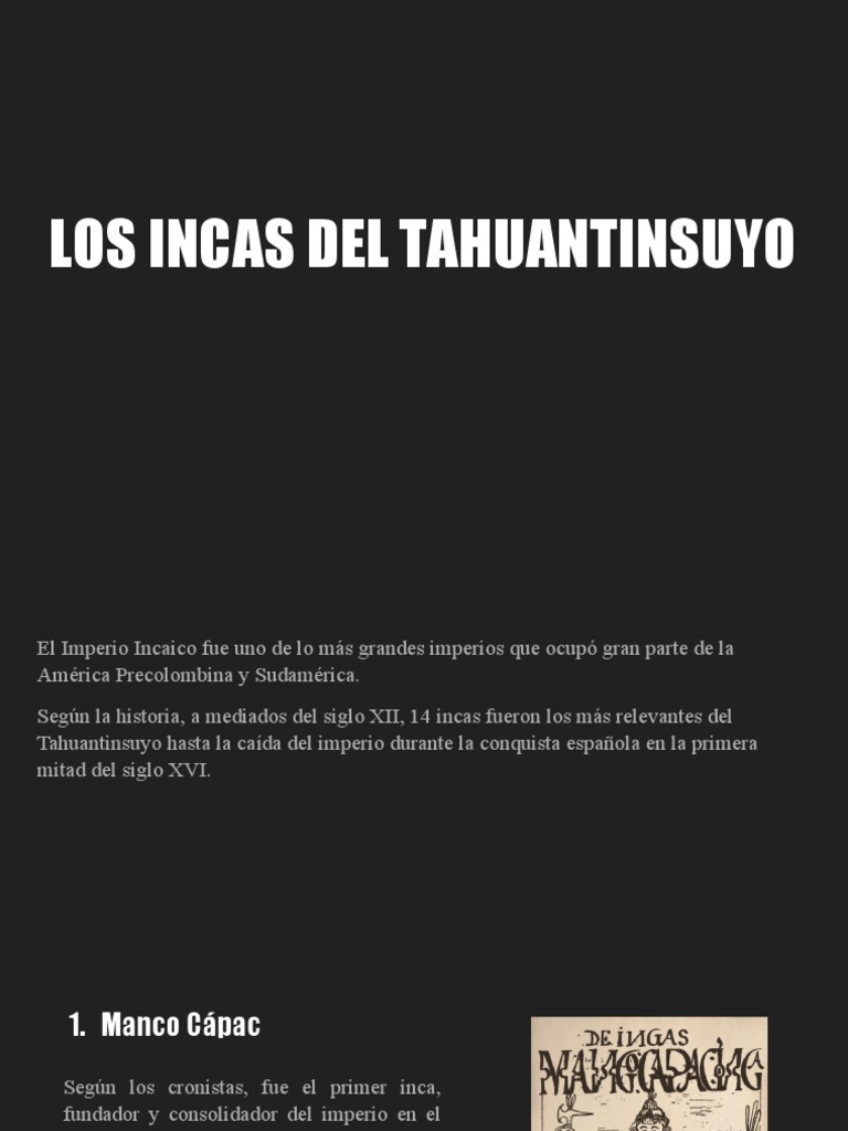 Los Incas Del Tahuantinsuyo | PDF | Imperio Inca | Perú