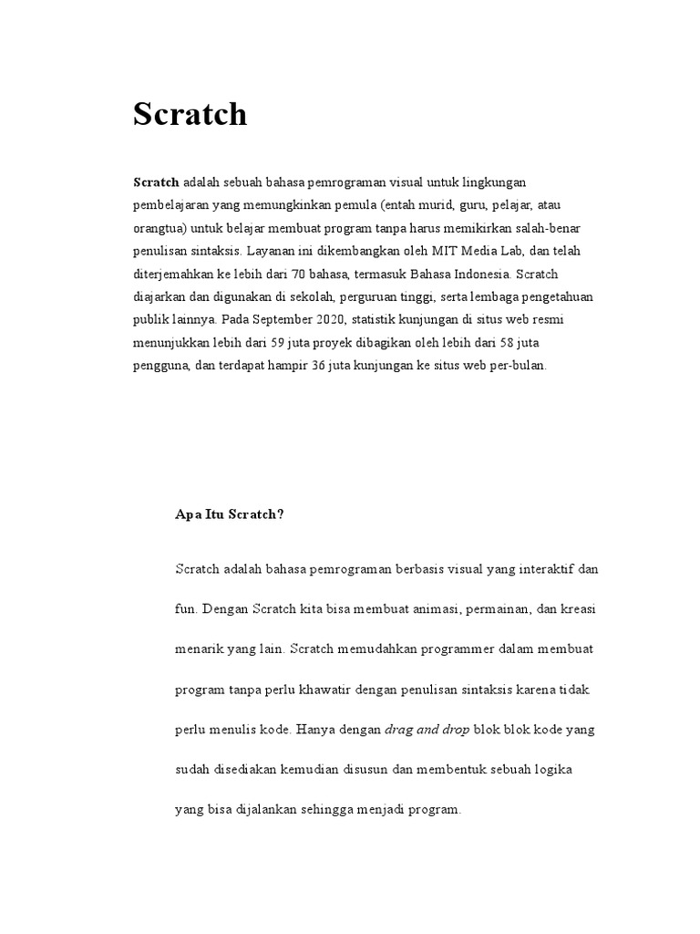 Scratch: Scratch Adalah Sebuah Bahasa Pemrograman Visual Untuk ...