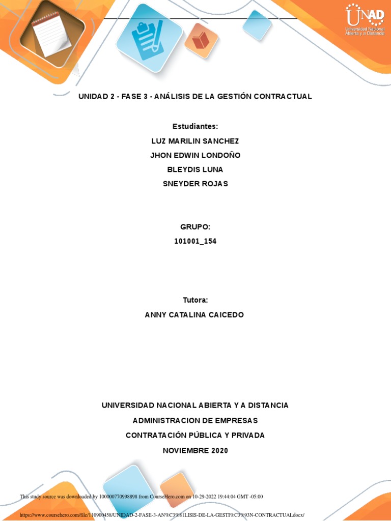 Unidad 2 Fase 3 An Lisis de La Gesti N Contractual | PDF
