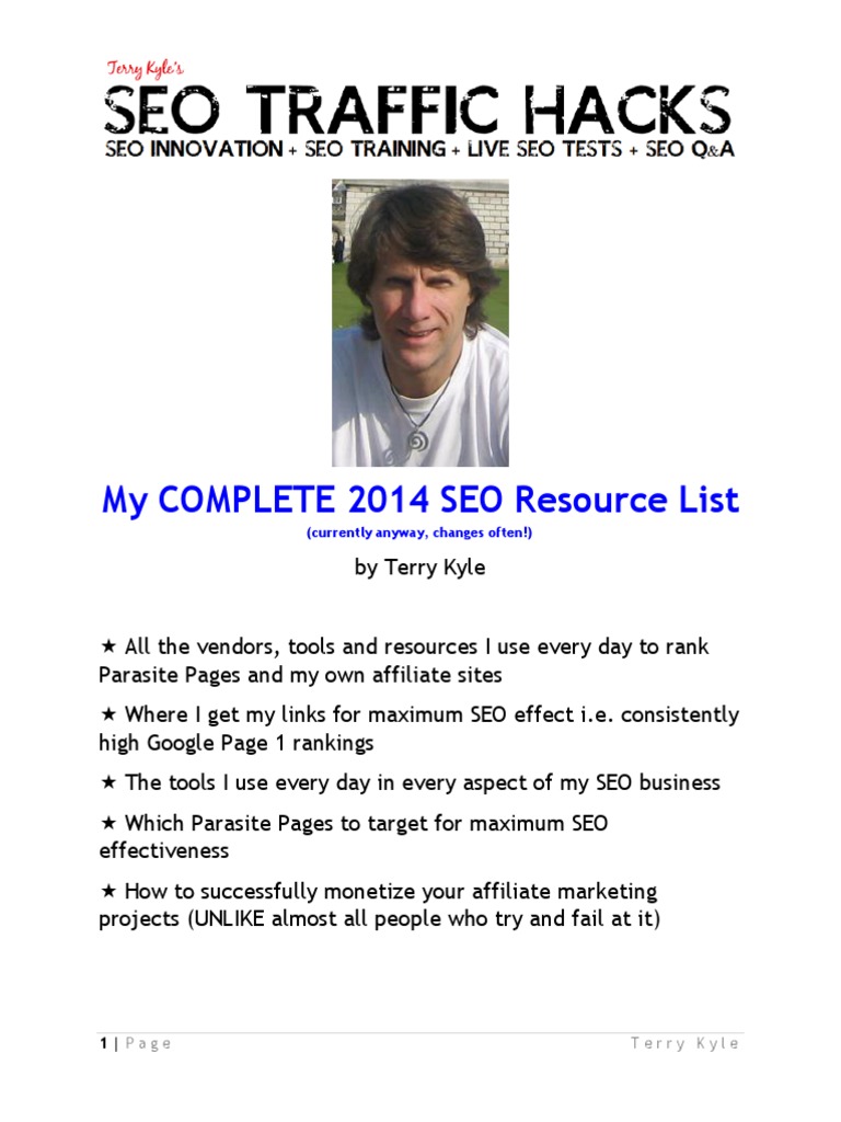 Terry Kyle 2014 Seo Resource PDF | PDF | Search Engine Optimization ...