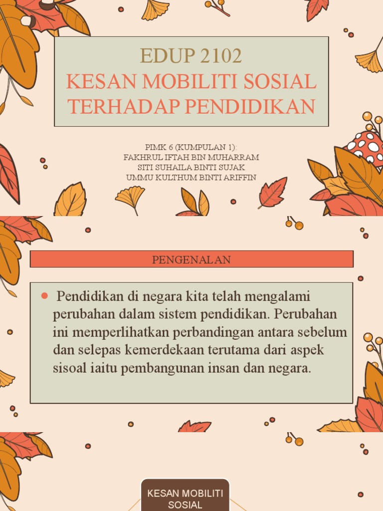 Kesan Positif Dan Negatif Mobiliti Sosial | PDF | Karier & Perkembangan
