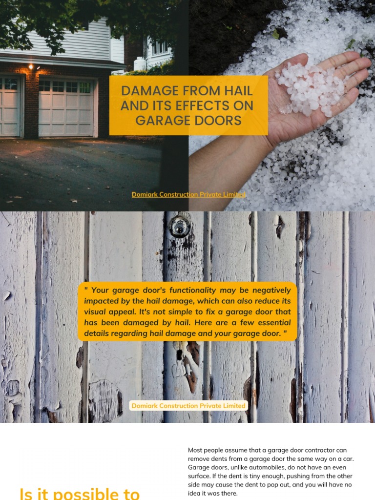 Damage From Hail and Its Effects On Garage Doors | PDF