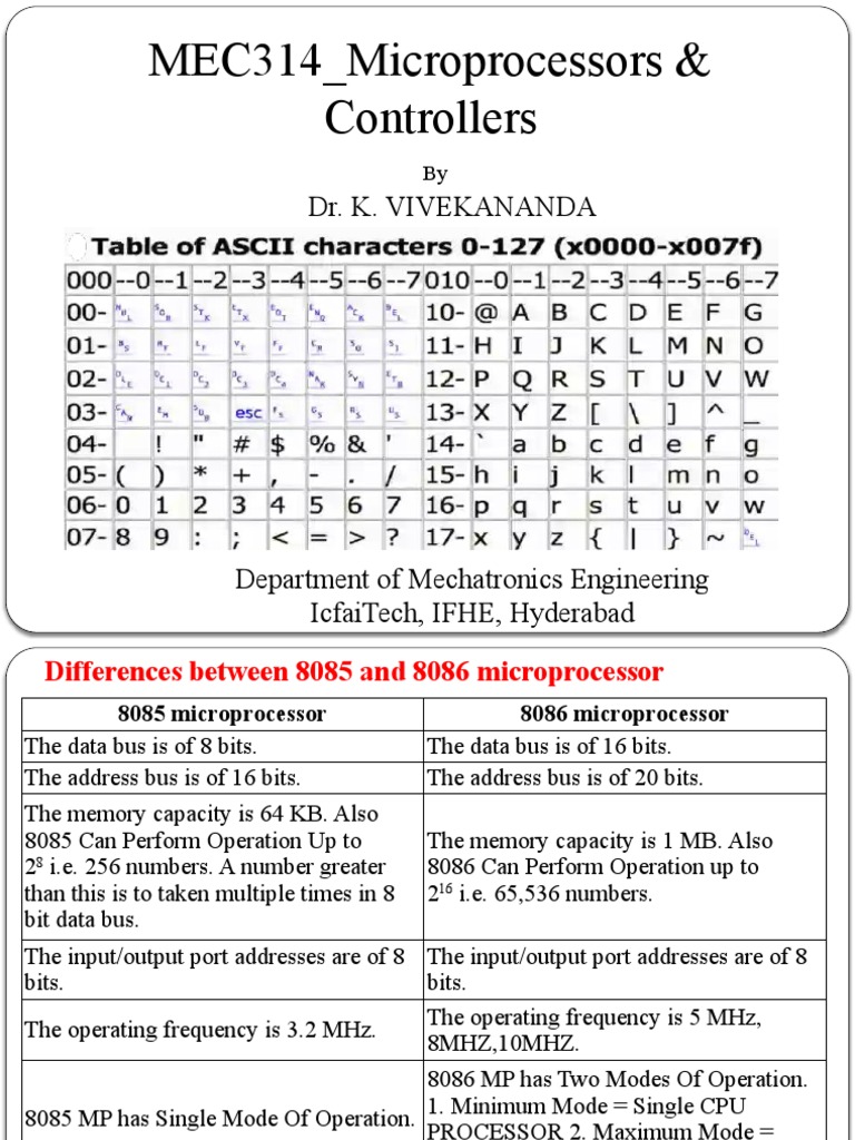 Lecture 15 Microprocessors And Controllers Download Free Pdf Central Processing Unit 