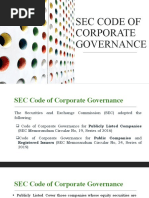 Sec Code of Corporate Governance | PDF | Board Of Directors | Corporate ...
