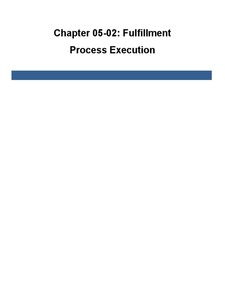 Ch.05-02 Fulfillment Process - S4HANA 2020 MCC V1.6 | PDF | Invoice | Cheque