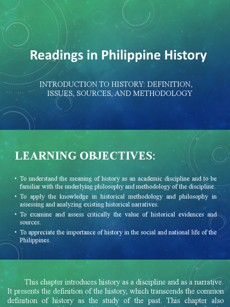 Readings in Philippines History 3 | PDF | Primary Sources | Historian