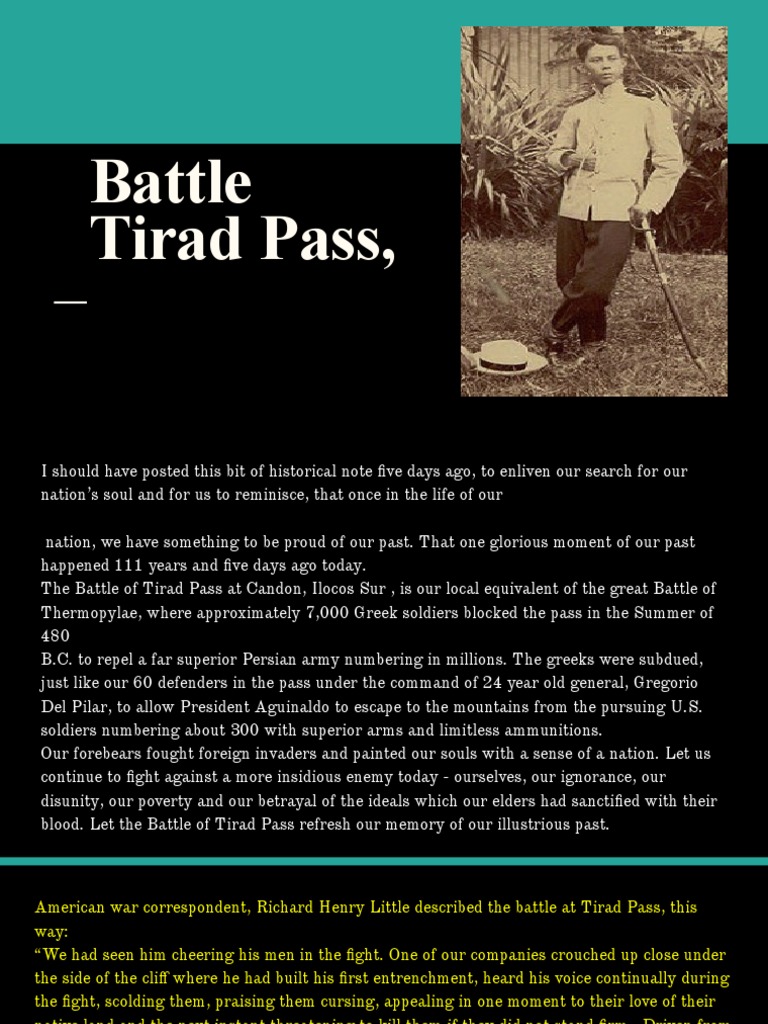 Battle in Tirad Pass | PDF | History