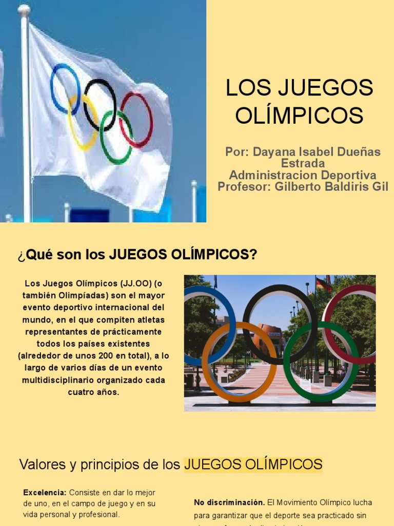 Los Juegos Olímpicos Admon Deportiva | PDF | Juegos olímpicos | Deportes