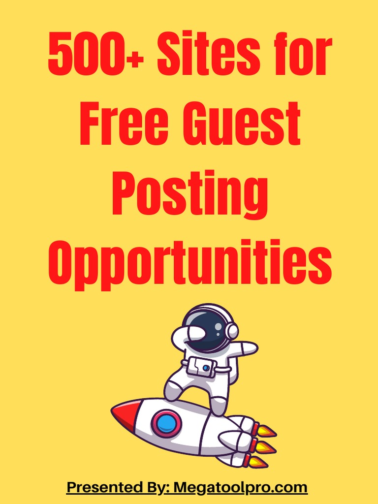 500+ Free Guest Posting Sites Opportunities | PDF