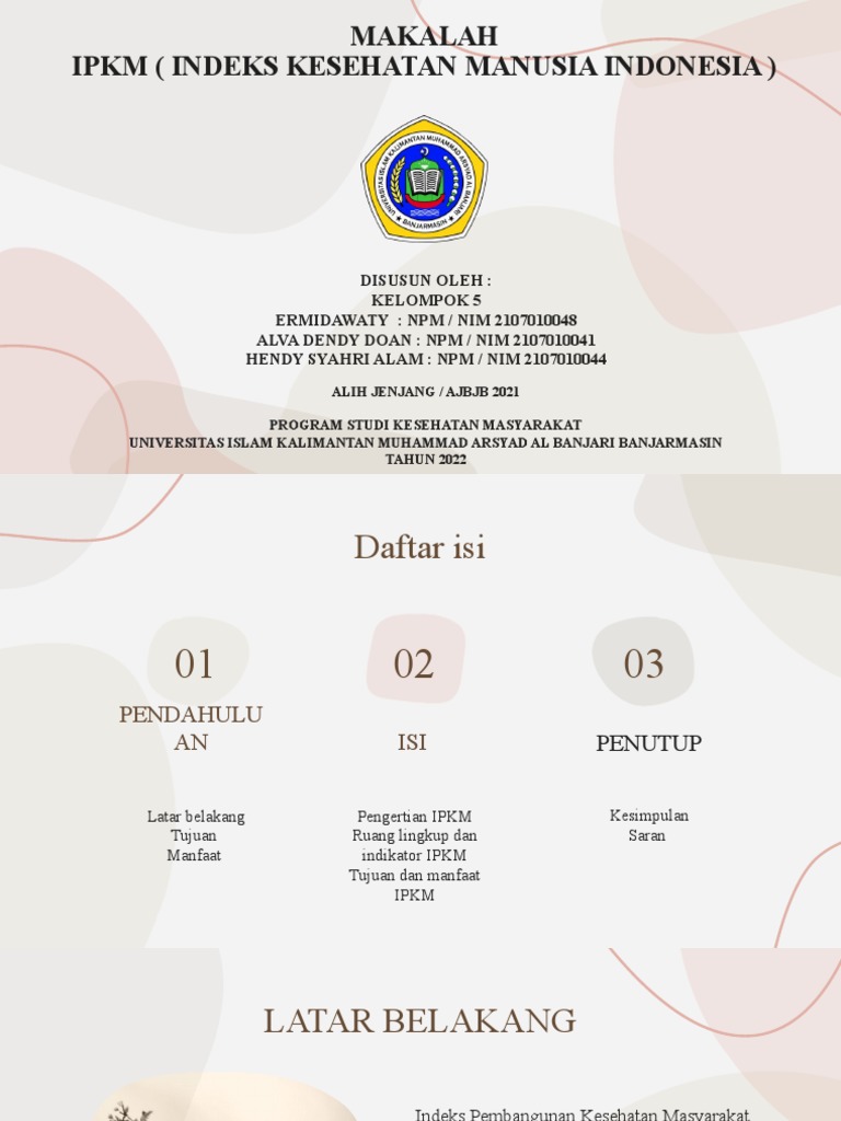 Ipkm Kelompok 5 | PDF | Pengembangan Diri