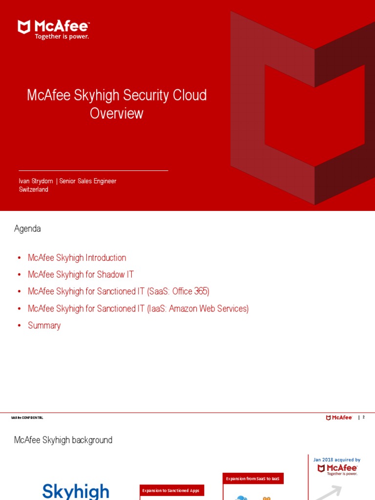McAfee - Session1-2018 Skyhigh Networks | PDF | Cloud Computing | Security