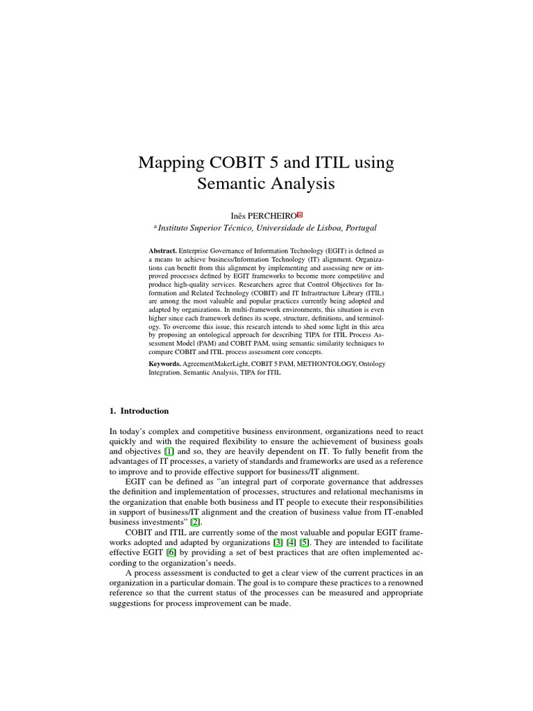 ITIL Cobit 05 | PDF | Computing ITIL Cobit 05 | PDF | Computing