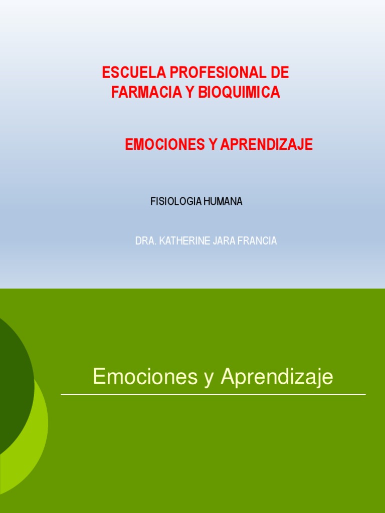 Emociones y Aprendizaje | Descargar gratis PDF | Las emociones | Aprendizaje