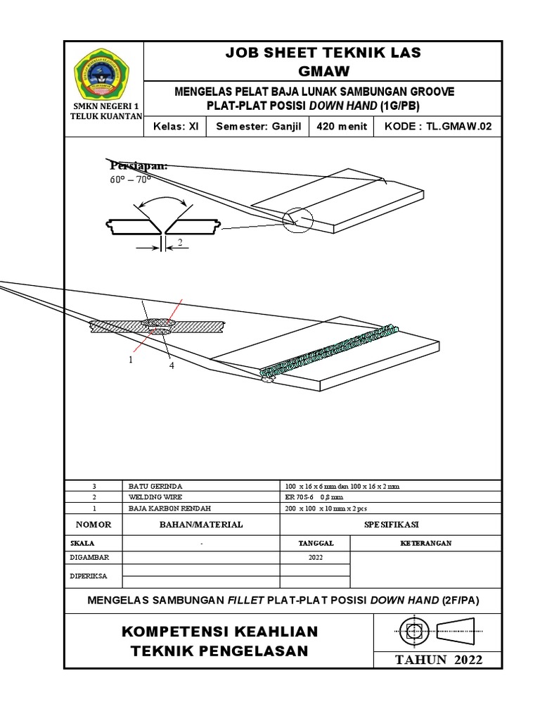 Job Sheet 1G kumpul-GMAW | PDF