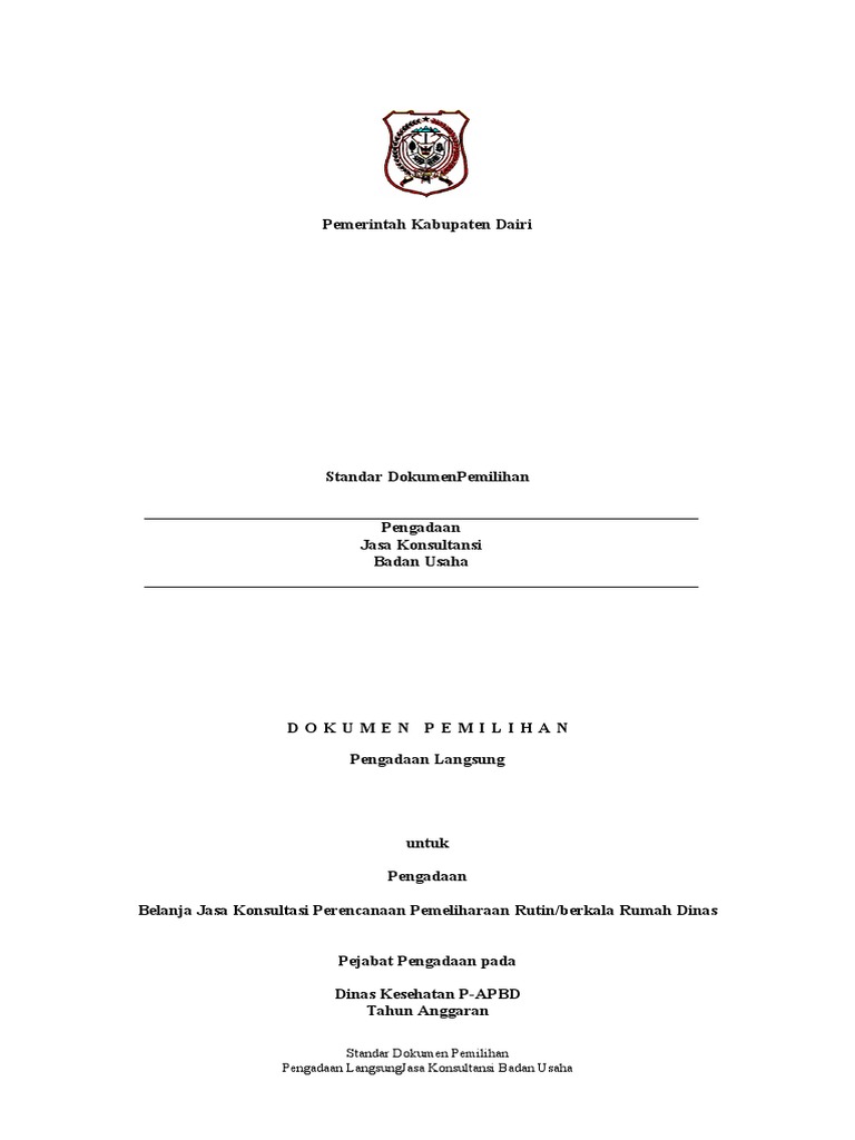 SDP KONSULTAN PERENCANAAN PAPBD Final | PDF