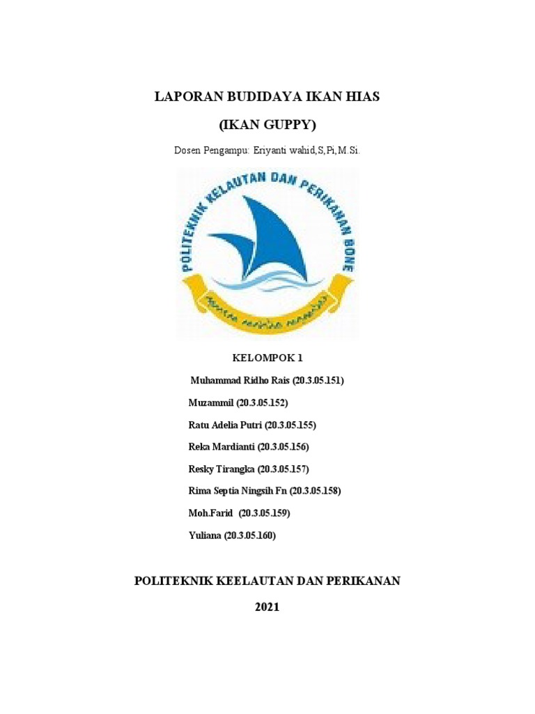 Laporan Budidaya Ikan Hias | PDF
