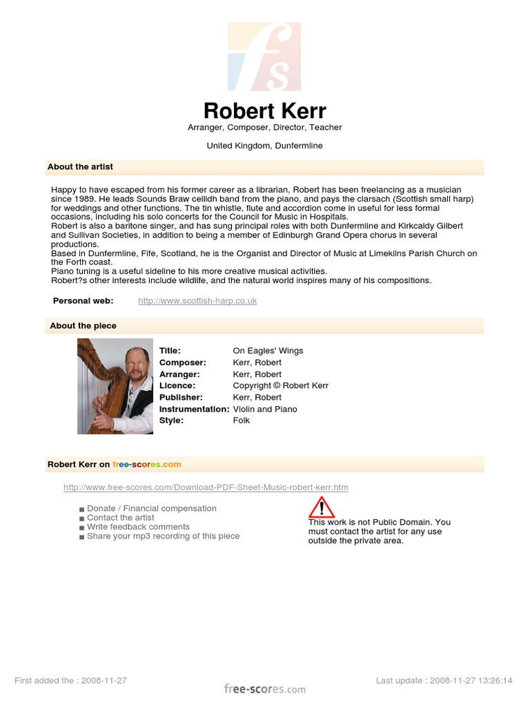 Robert Kerr - On Eagles' Wings | PDF