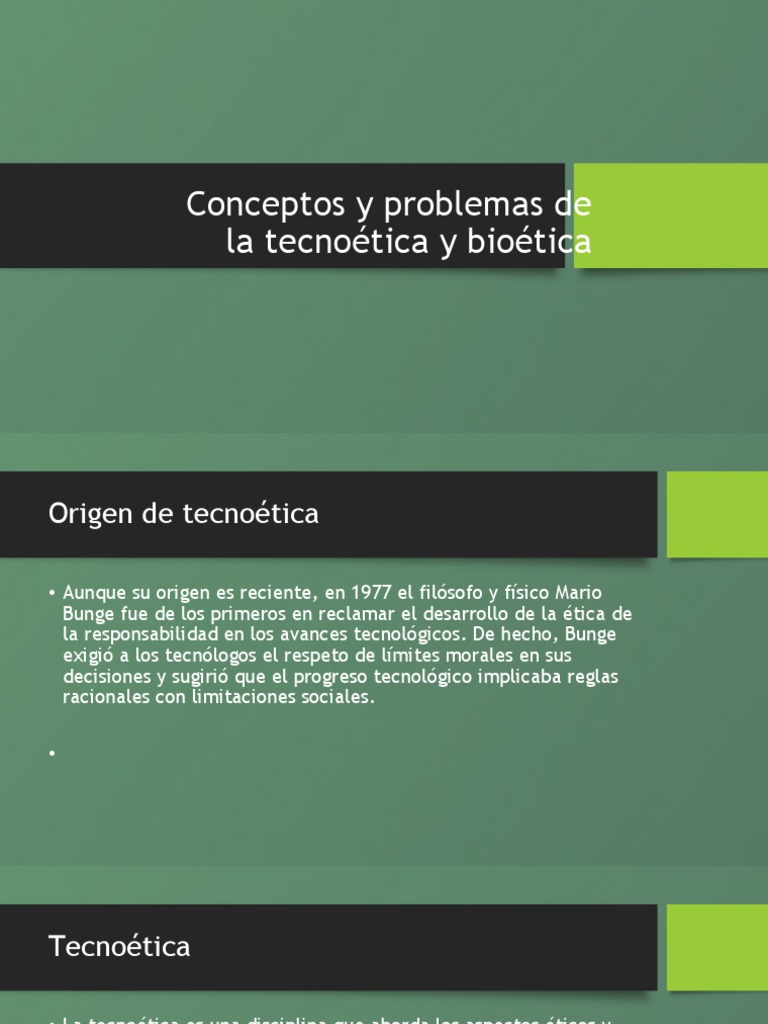 Conceptos y Problemas de La Tecnoética y Bioética | PDF | Bioética ...