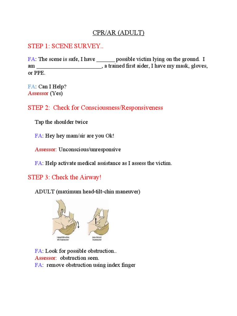 CPR Script | PDF | Cardiopulmonary Resuscitation | First Aid