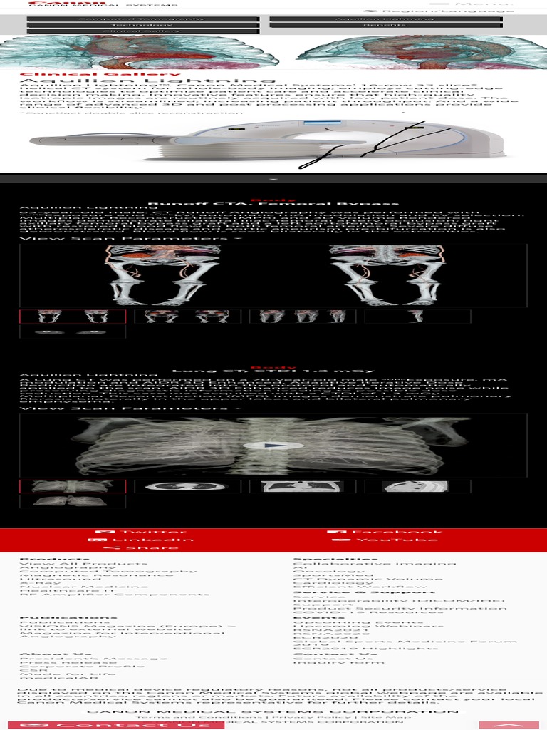 Aquilion Lightning Clinical Gallery Body CT Canon Medical Systems | PDF ...