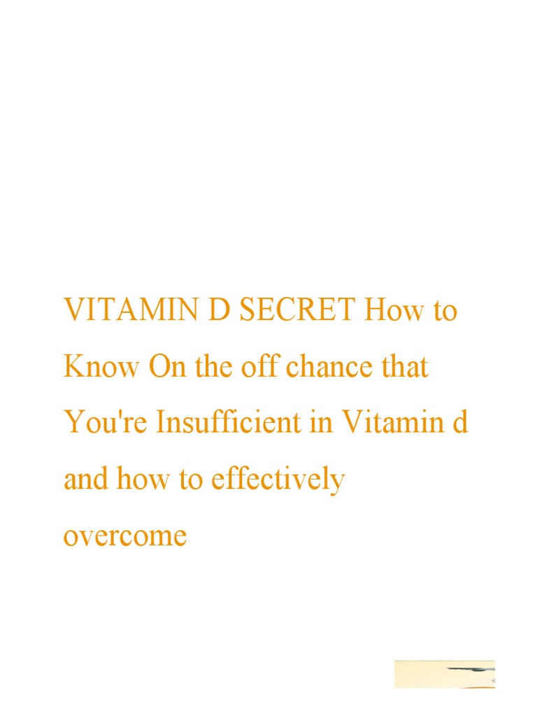Vitamin D Secrets | PDF | Vitamin D | Vitamin