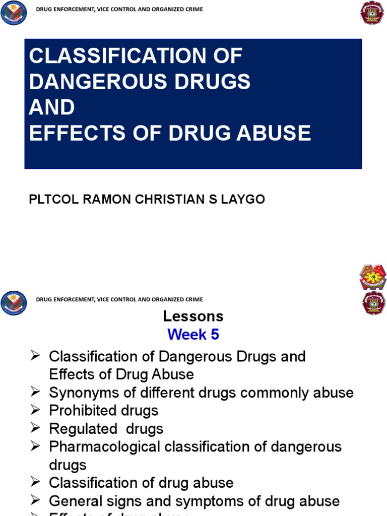 Drug Enforcement Vice Control and Organized Week 5 | PDF | Drugs ...