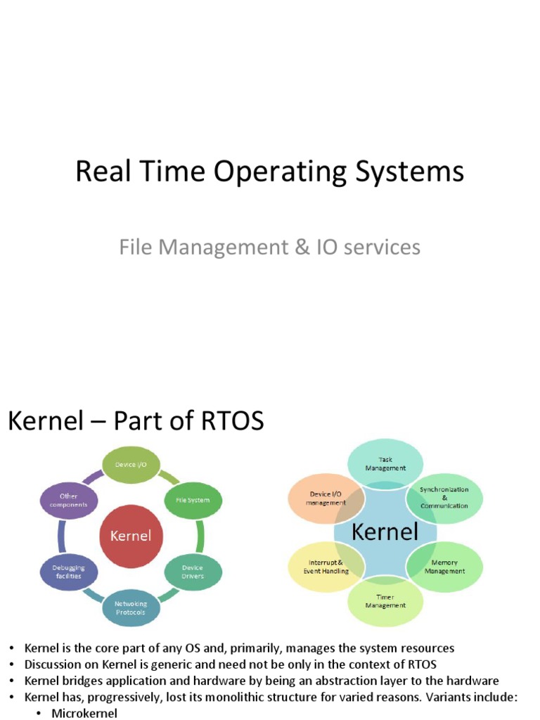 File Management & IO Services in RTOS | Download Free PDF | Kernel (Operating System ...