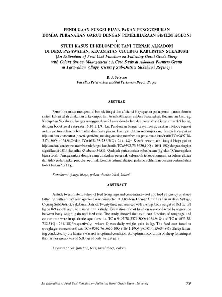 Fungsi Biaya | PDF | Teknologi & Rekayasa