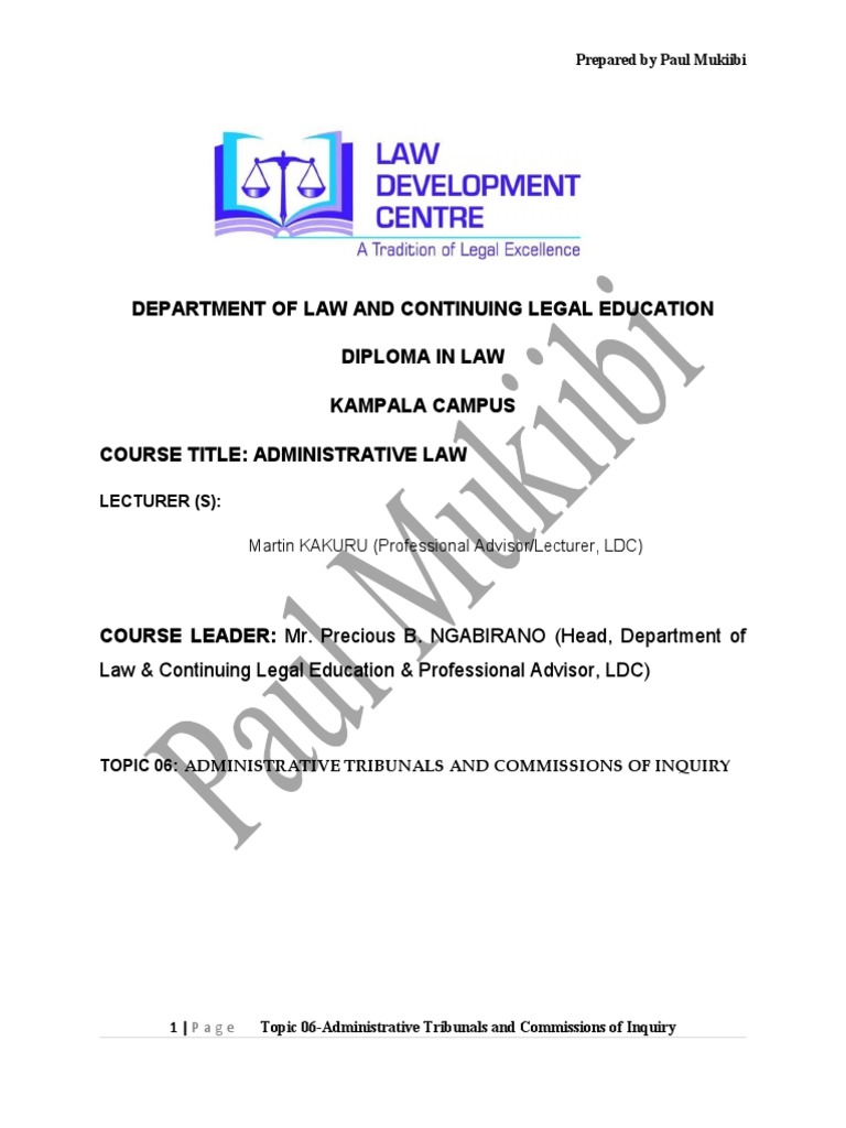 Administrative Tribunals Overview | PDF | Tribunal | Administrative Law