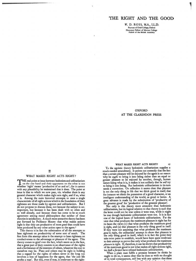 The Right and The Good | PDF