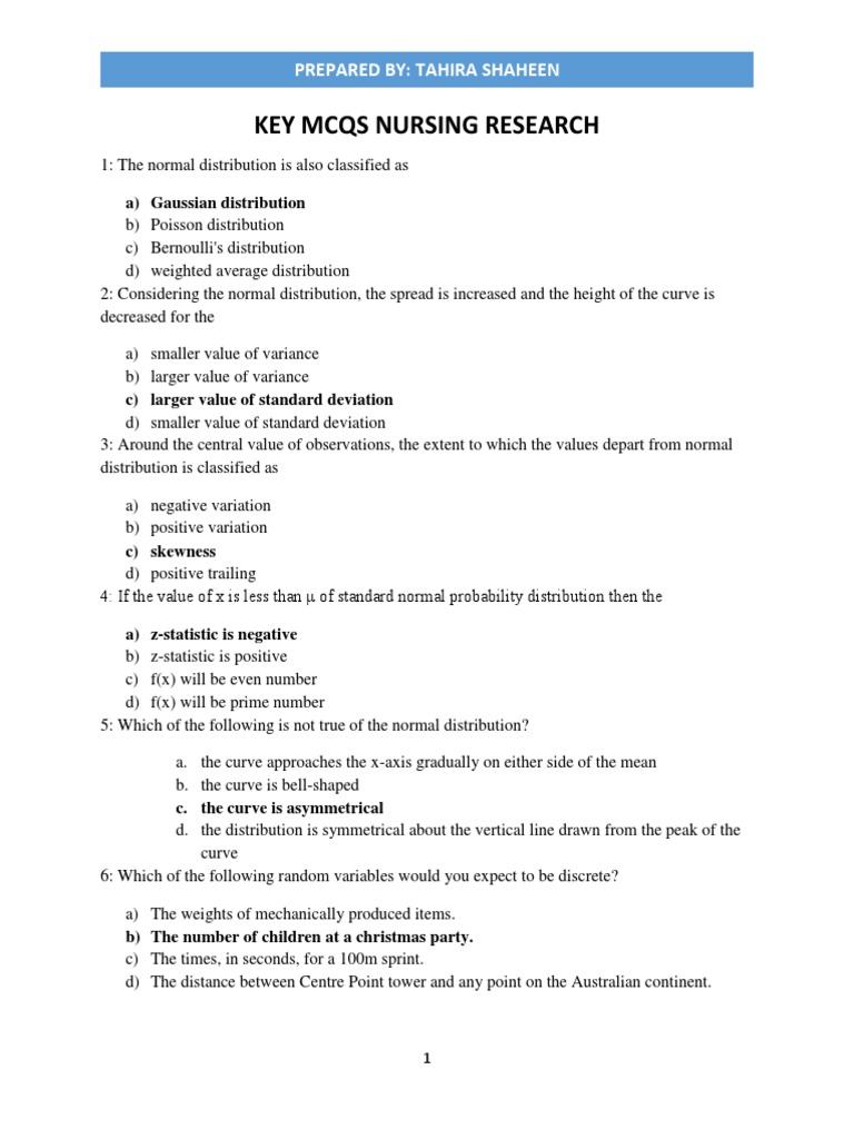 Key All Mcqs Research 2022 | PDF | Experiment | Statistics