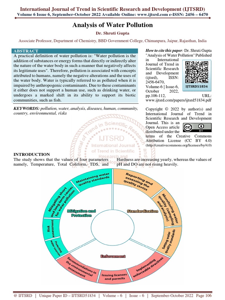 Analysis of Water Pollution | PDF | Water Pollution | Sewage Treatment