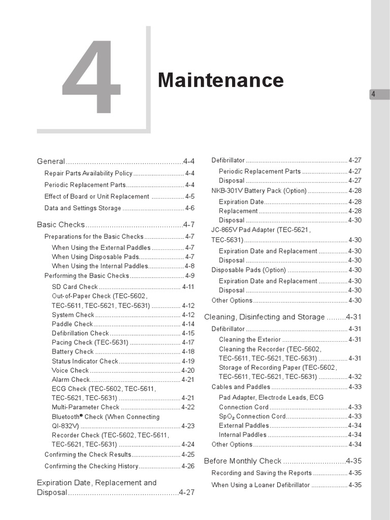 Nihon Kohden TEC-5600 Defibrillator - Service Manual-133-288 | PDF | Equipment | Computing