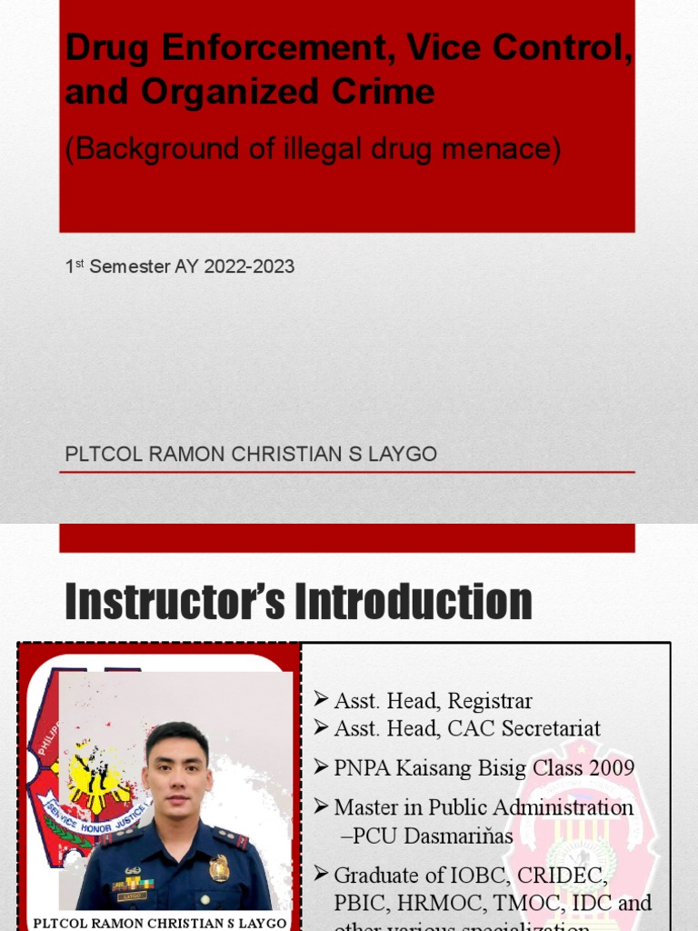 Drug Enforcement, Vice Control, and Organized Week 2 | PDF | Substance ...