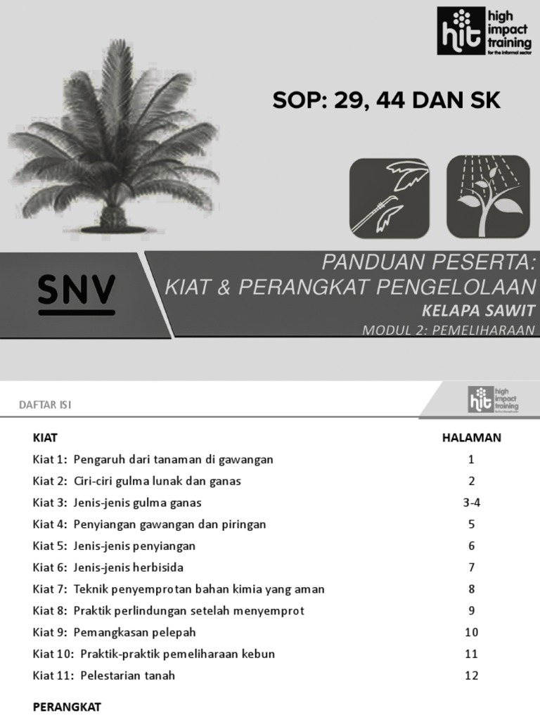 Pemeliharaan Tanaman Kelapa Sawit | PDF